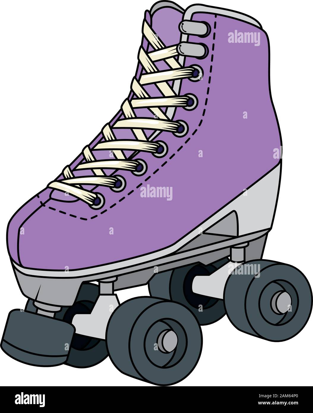 Purple Roller Skate Clip Art