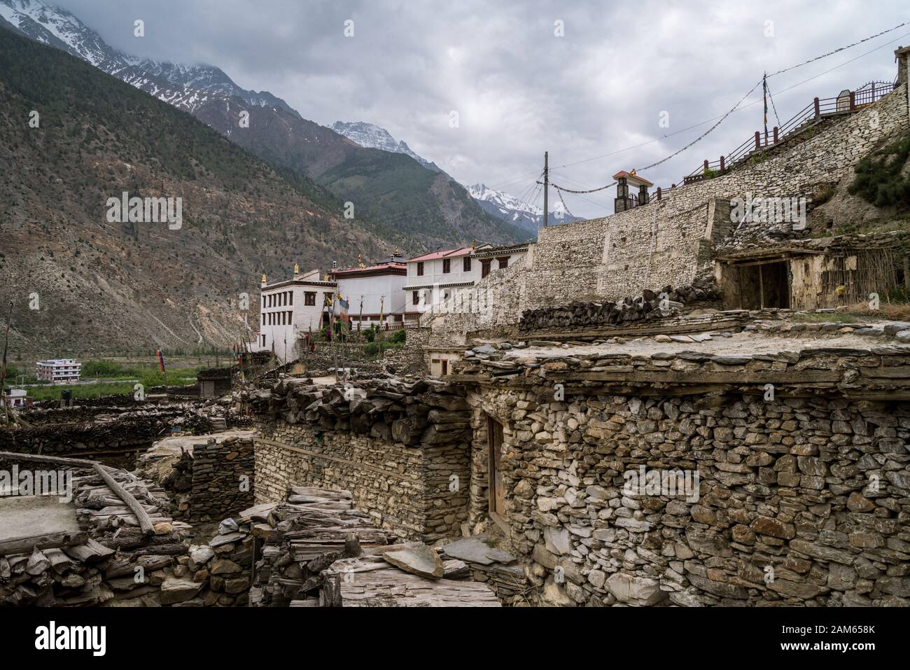 Small village Marpha in Mustang district, Nepal Stock Photo - Alamy