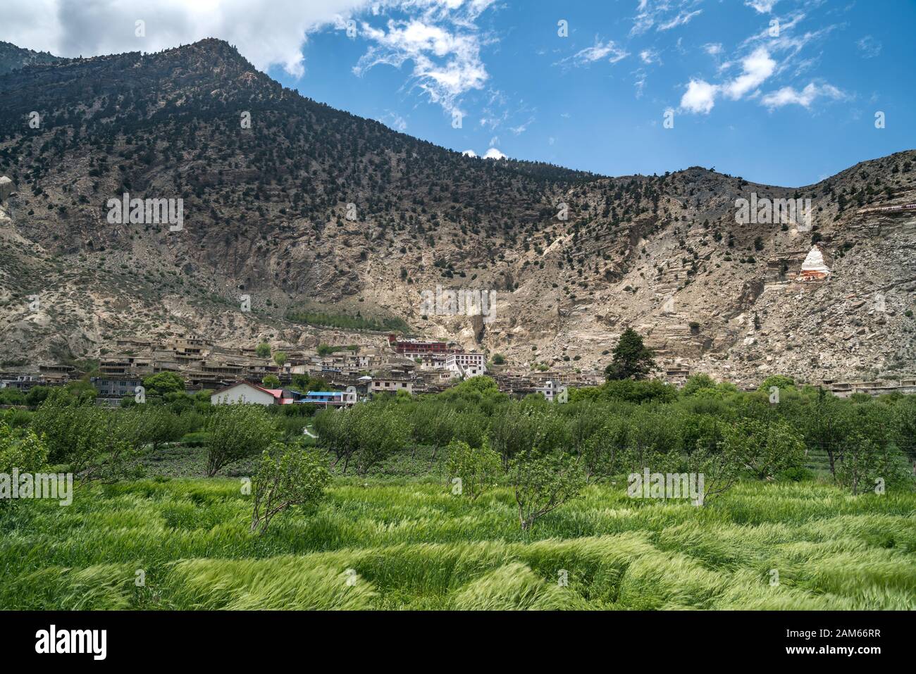 Small village Marpha in Mustang district, Nepal Stock Photo - Alamy