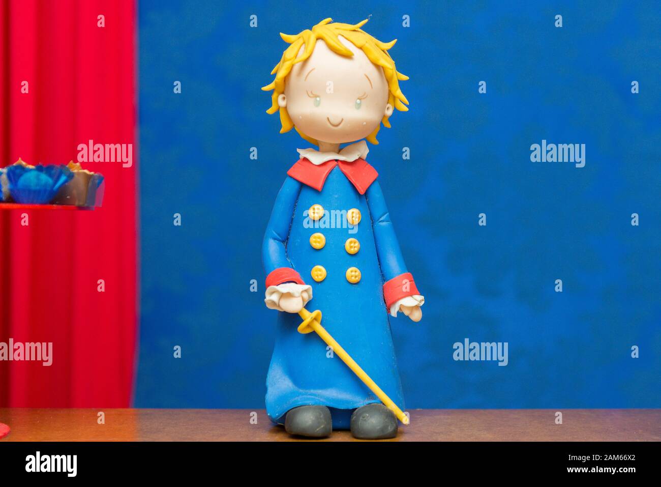 Kids birthday party decoration. Little prince theme party. Closeup of ...