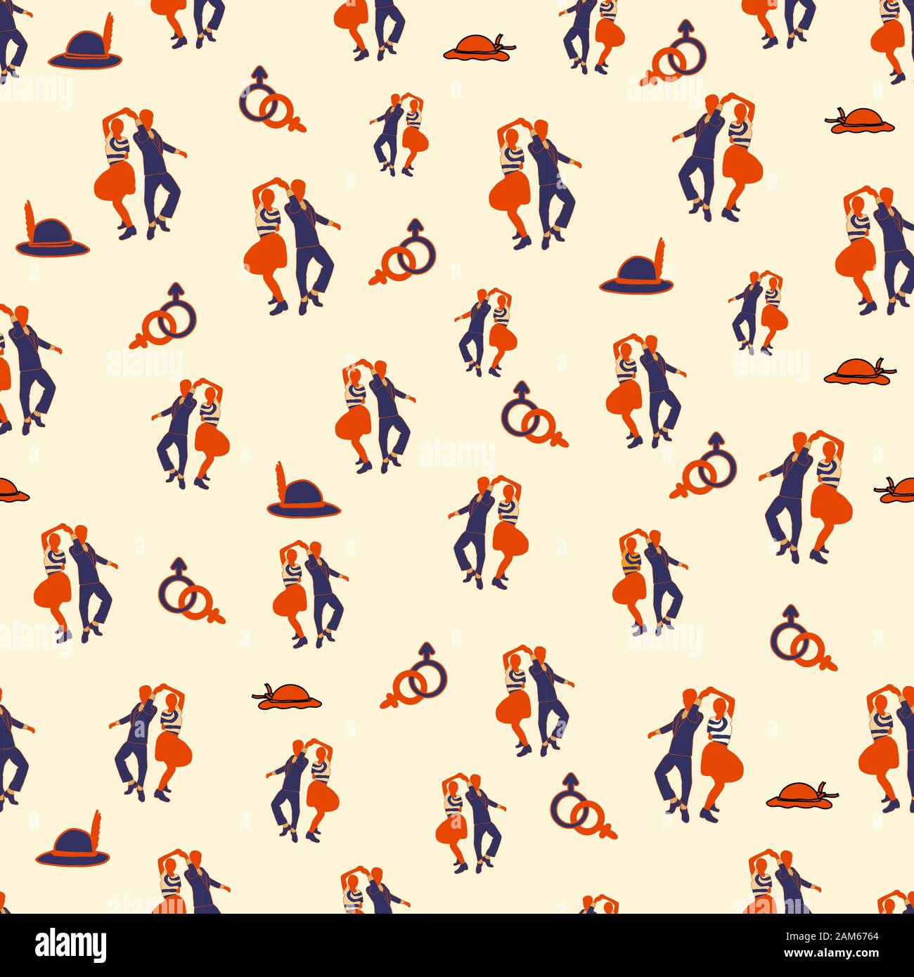 Swing dance illustration hi-res stock photography and images - Alamy