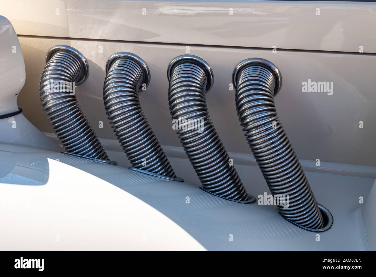 Chromed exhaust pipes hi-res stock photography and images - Alamy