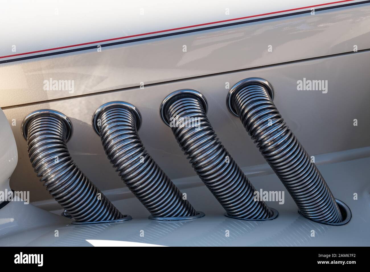 Chromed exhaust pipes hi-res stock photography and images - Alamy