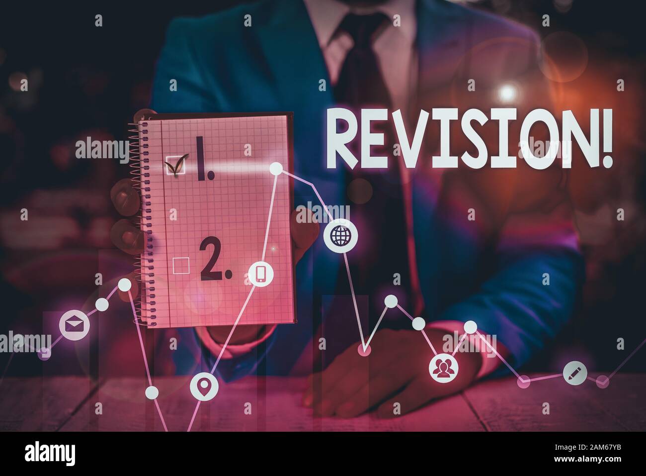 Word writing text Revision. Business photo showcasing action of ...