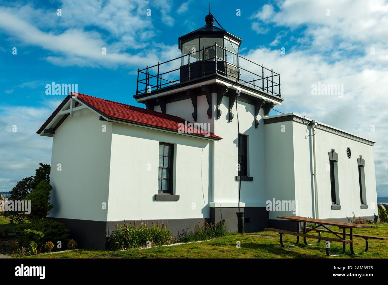 The Point No Point Lighthouse in Hansville, Washington, USA Stock Photo ...