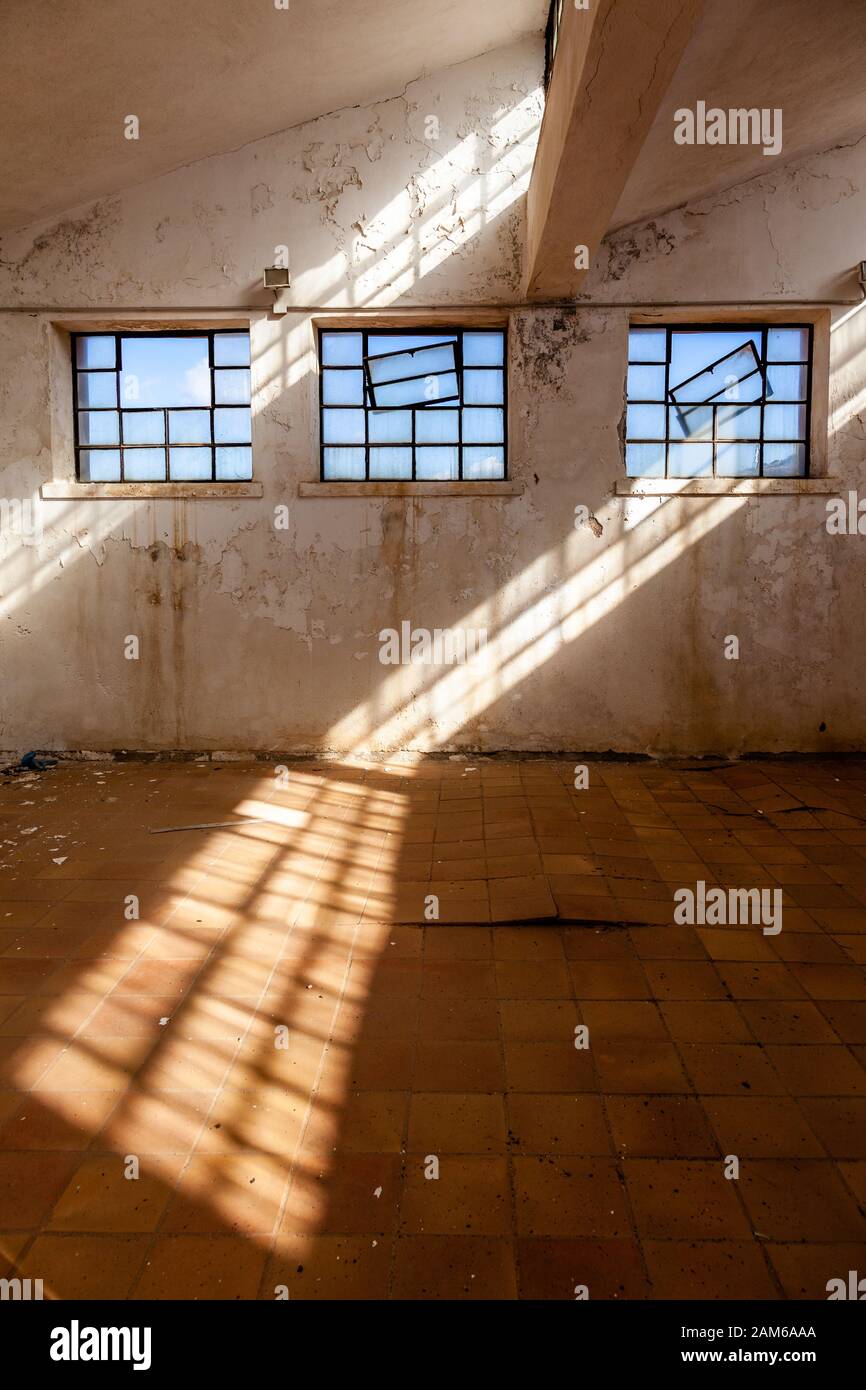 Old abandoned bread factory, in Makronisos island, Greece, Europe Stock ...