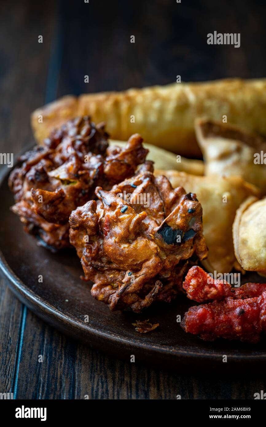 Rava Bhajj or bhajiya also known as suji Pakoda or semolina Pakora with ...