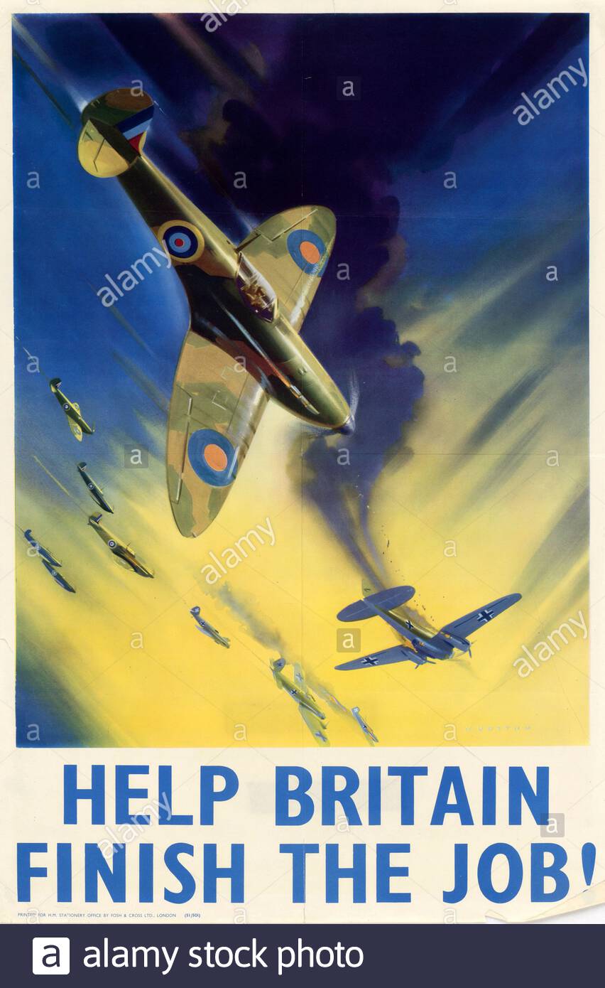 British World War 2 Public Information Propaganda poster Stock Photo ...