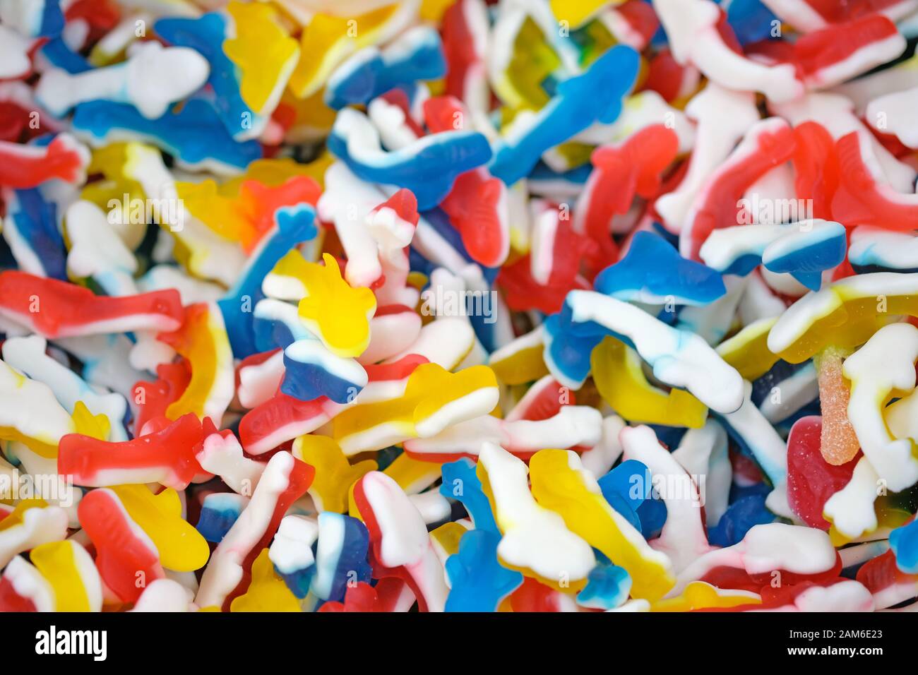 Colorful jelly sweets top view. Delicious marmalade. Candy in the form ...