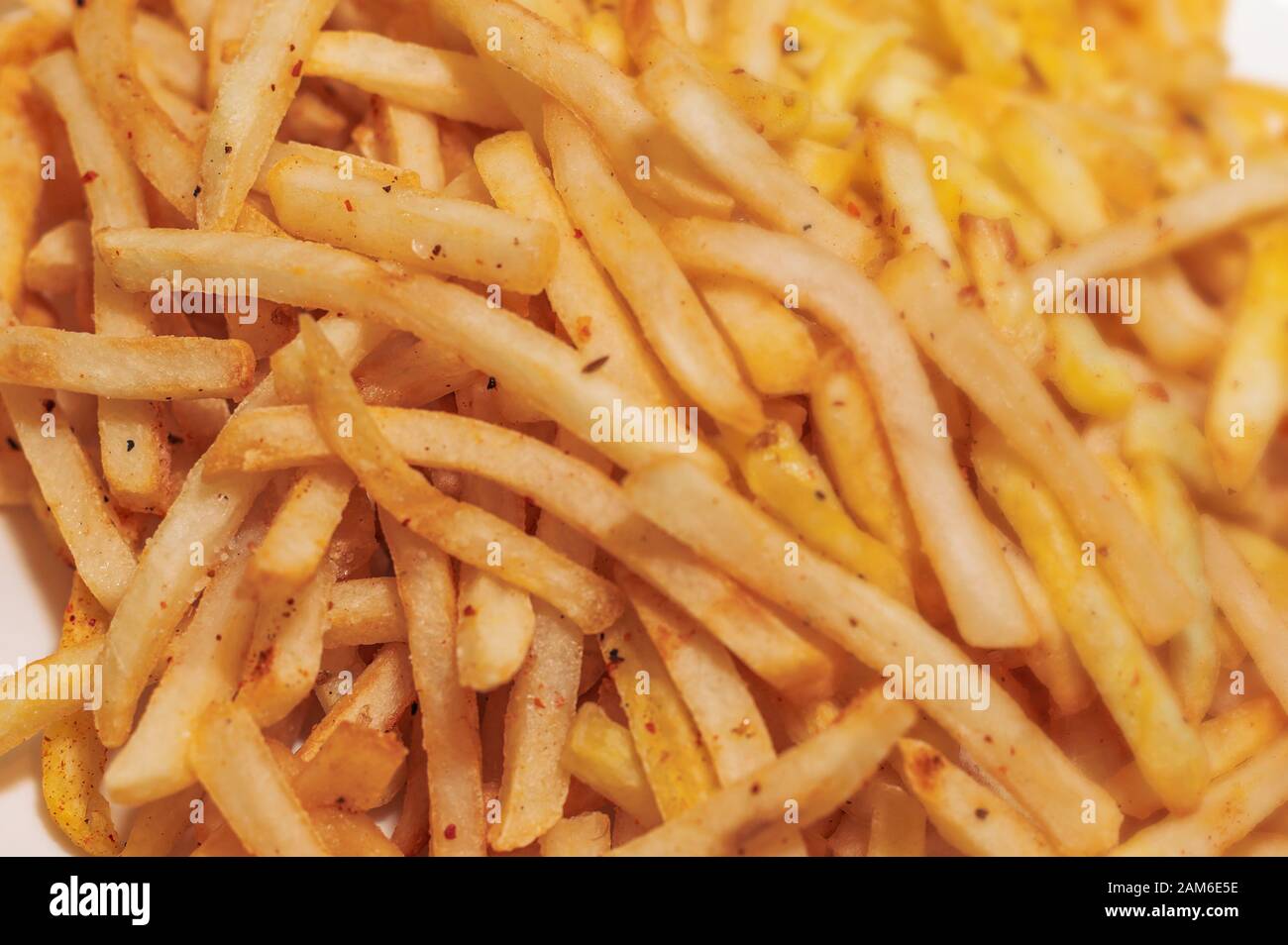 French fries blurred background Stock Photo - Alamy