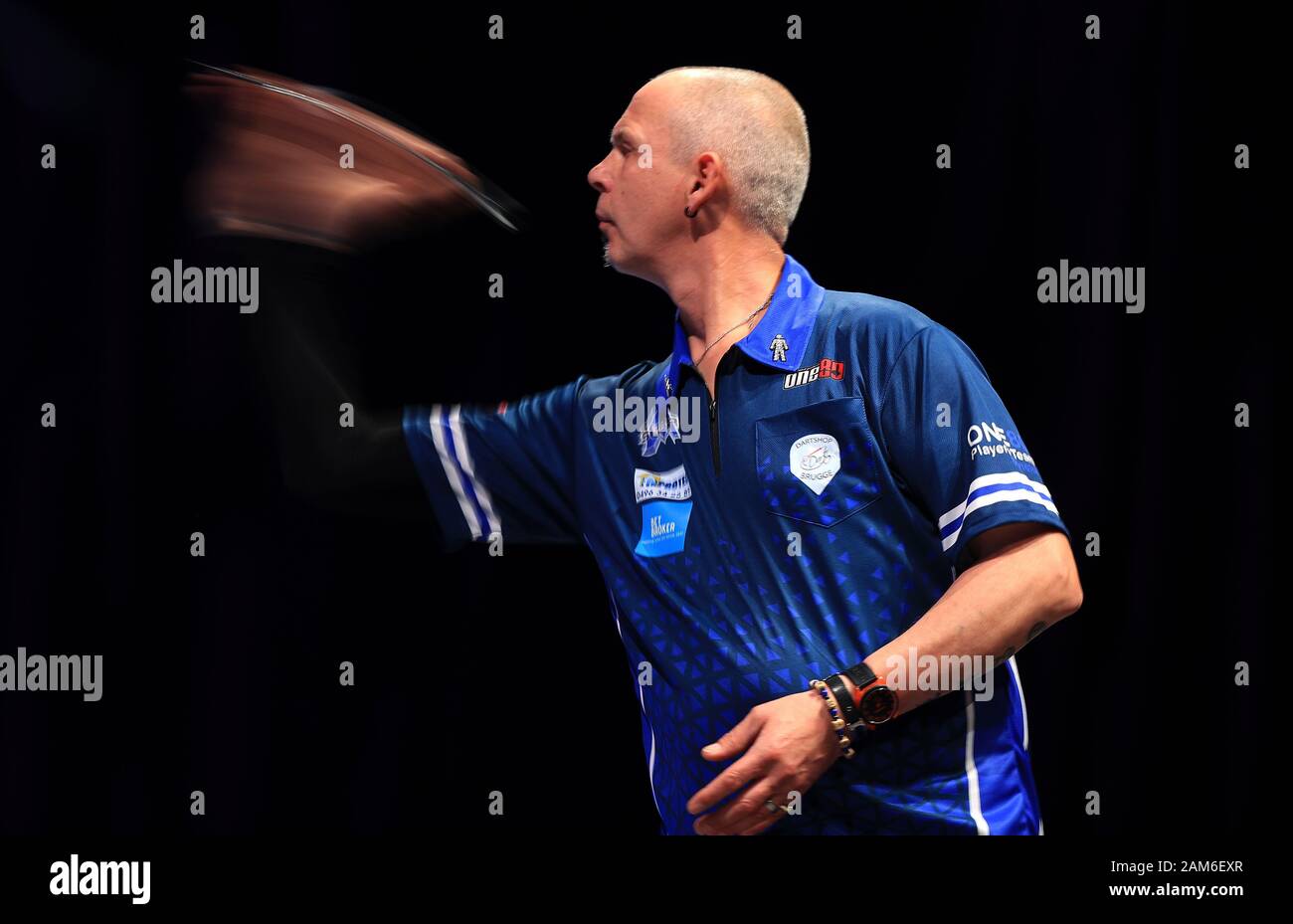 Mario Vandenbogaerde in action during day eight of the BDO World ...