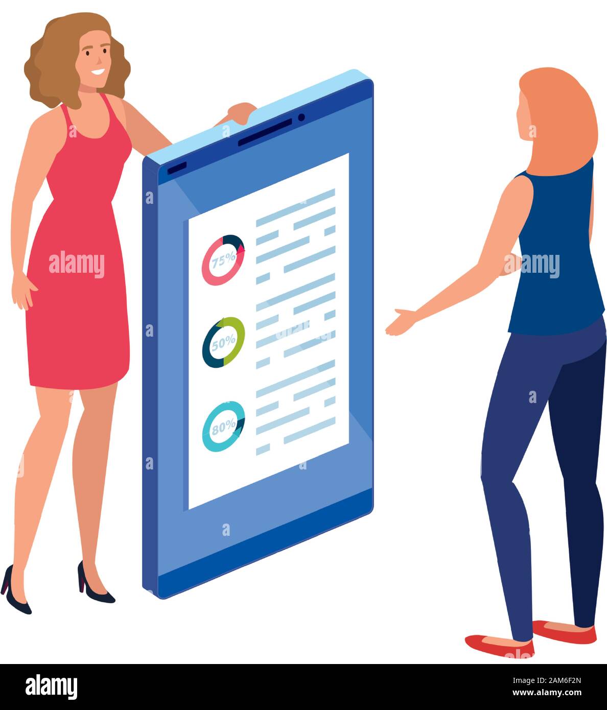 couple and smartphone with infographic Stock Vector Image & Art - Alamy