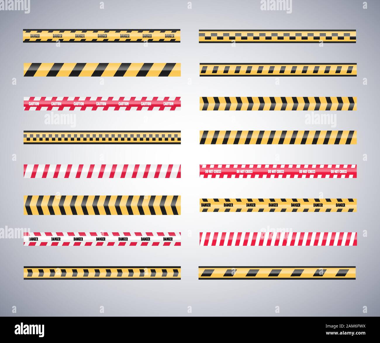 Set of caution danger tapes. Warning security Stock Vector Image & Art ...