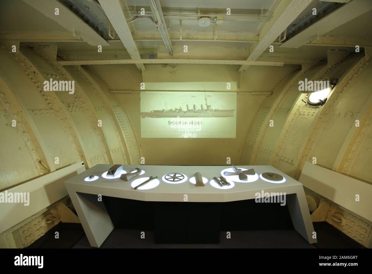 One of the many areas to explore inside HMS Caroline, Wednesday July ...