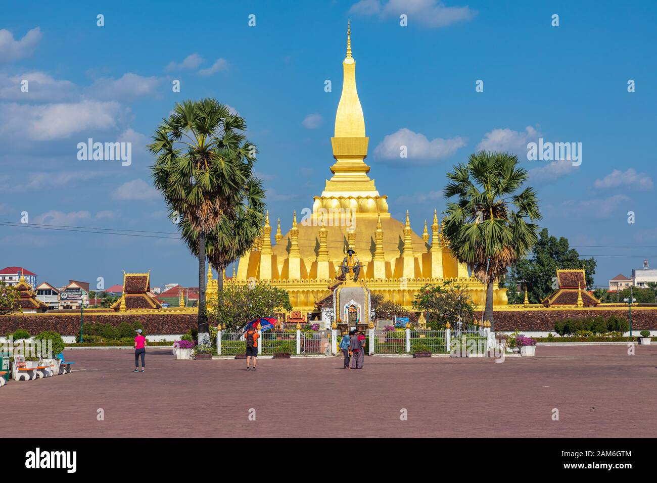 VIENTIANE, LAOS - OCTOBER 17, 2019: Pha That Luang temple - The Golden ...