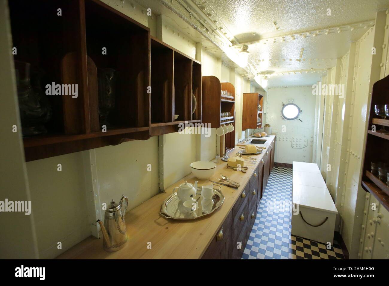 One of the many areas to explore inside HMS Caroline, Wednesday July ...