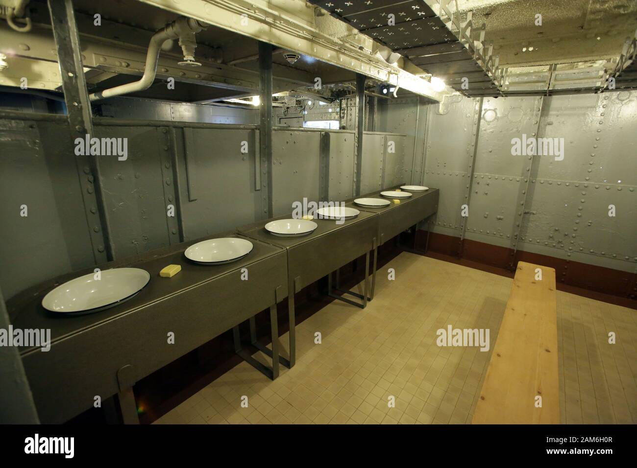 One of the many areas to explore inside HMS Caroline, Wednesday July ...