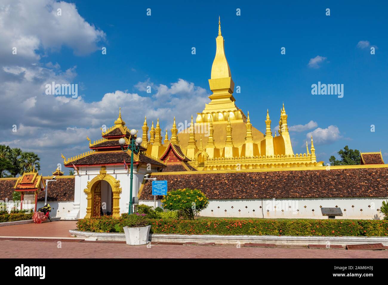 VIENTIANE, LAOS - OCTOBER 17, 2019: Pha That Luang temple - The Golden ...