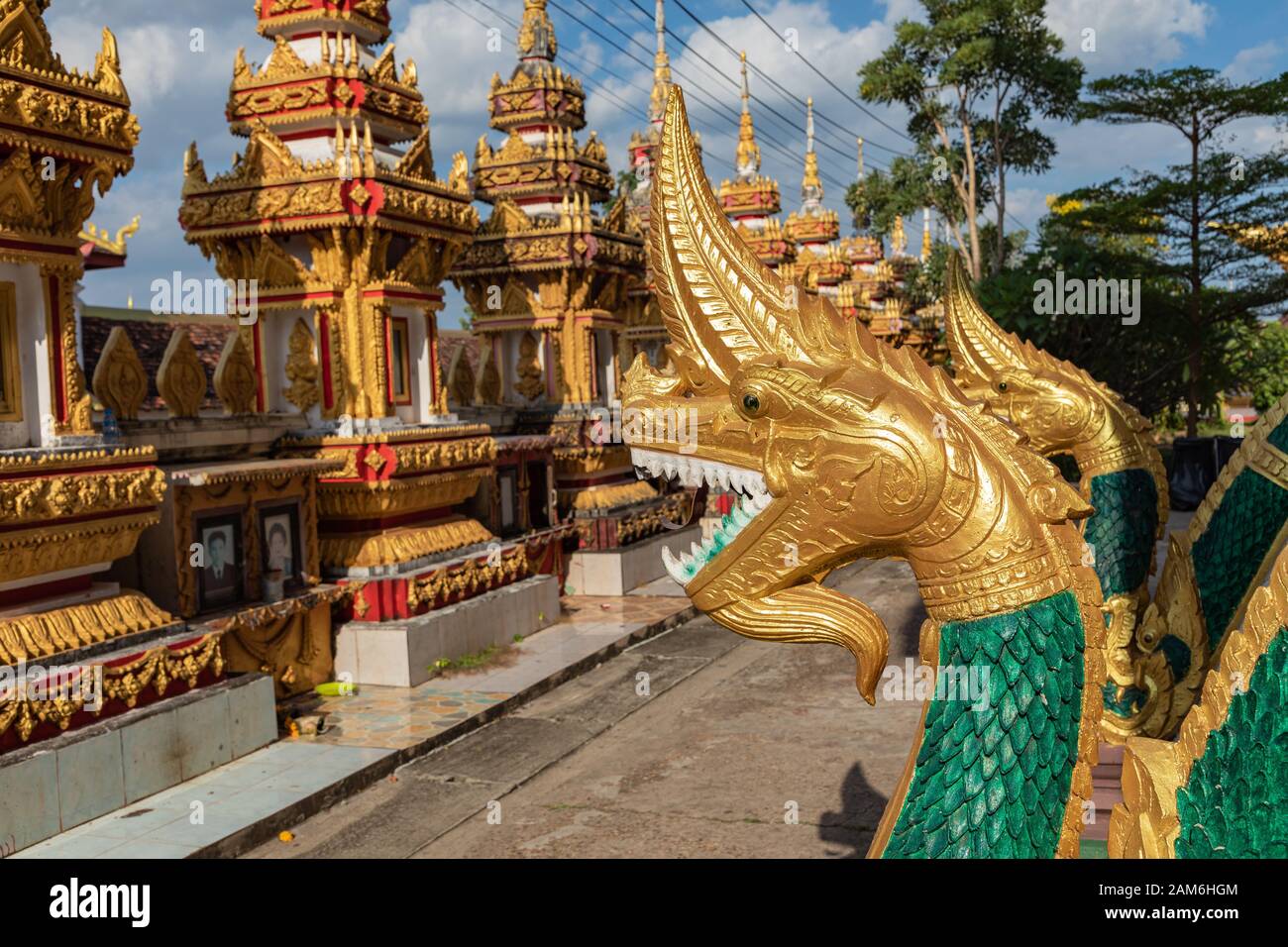 Pha That Luang temple in Laos. Southeast Asia Stock Photo - Alamy