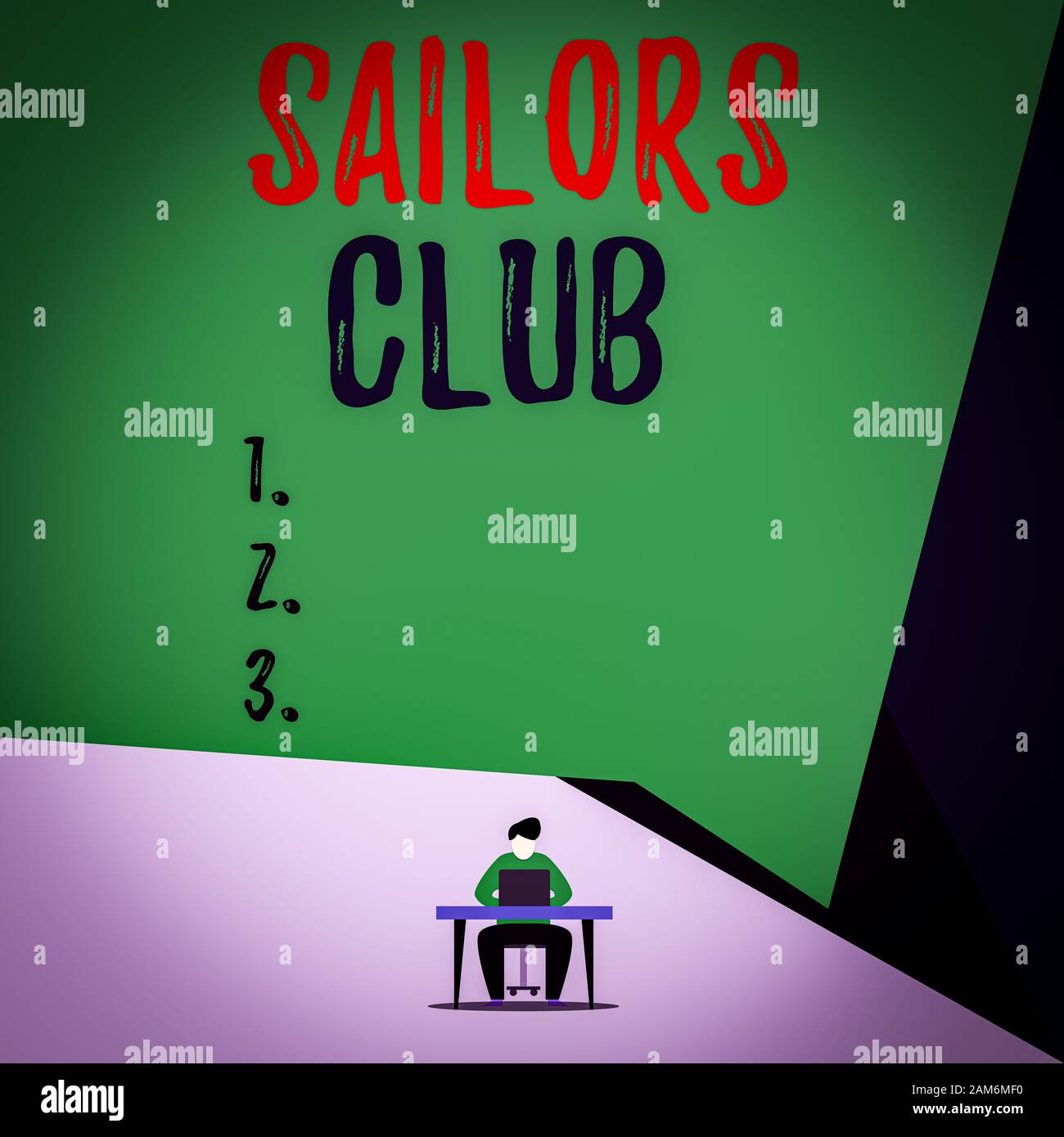 Handwriting text Sailors Club. Conceptual photo an organization ...