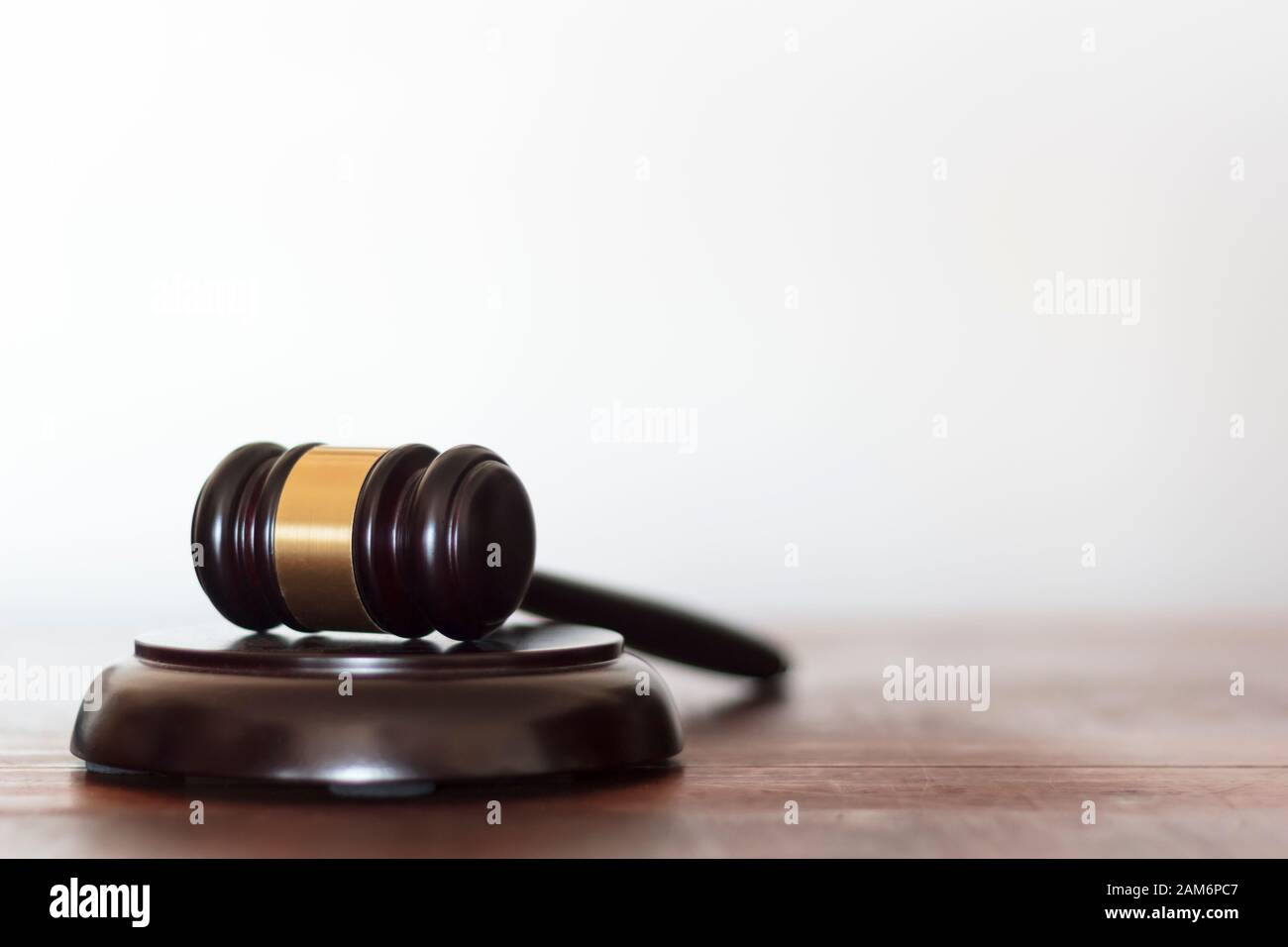 Judge's gavel on white background with copy space.Law and justice ...