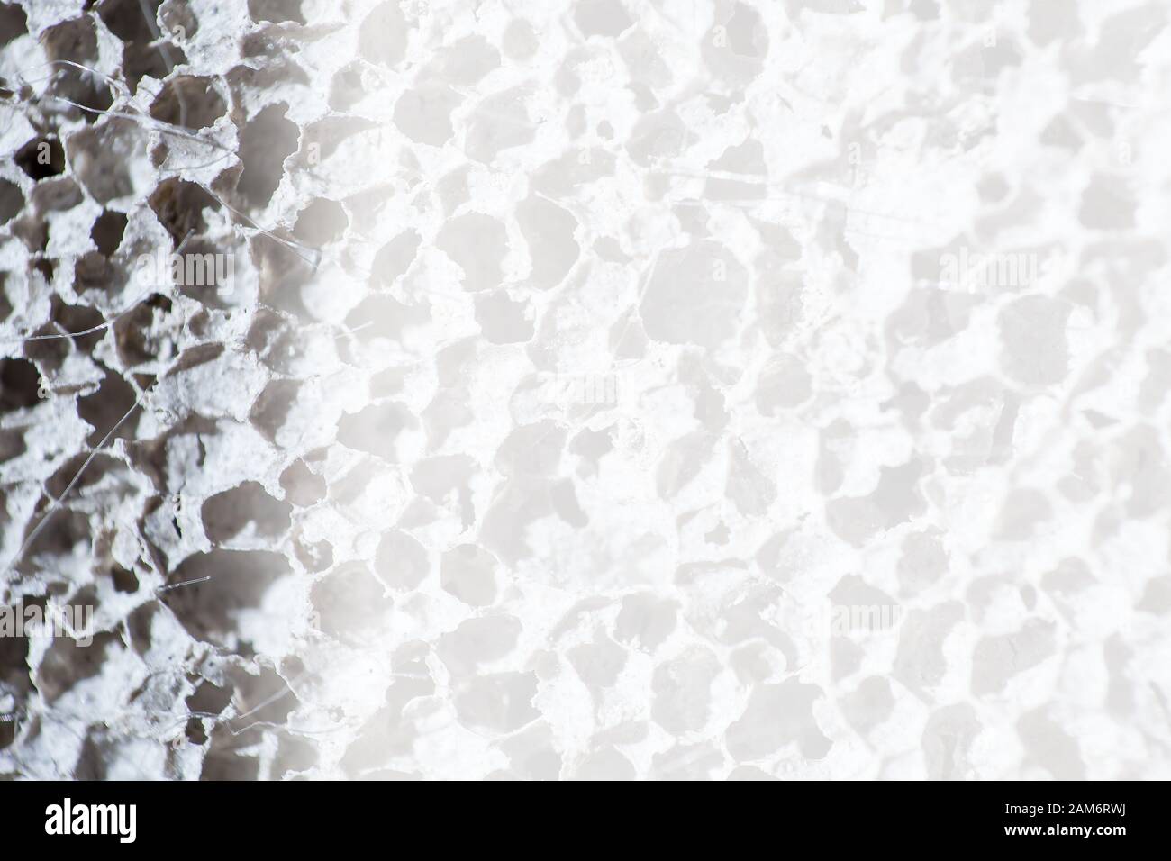 Foam concrete blocks wall closeup. Lightweight construction brick ...