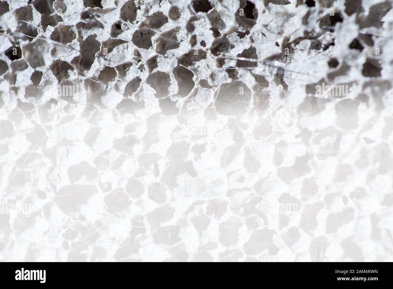 Foam concrete blocks wall closeup. Lightweight construction brick ...