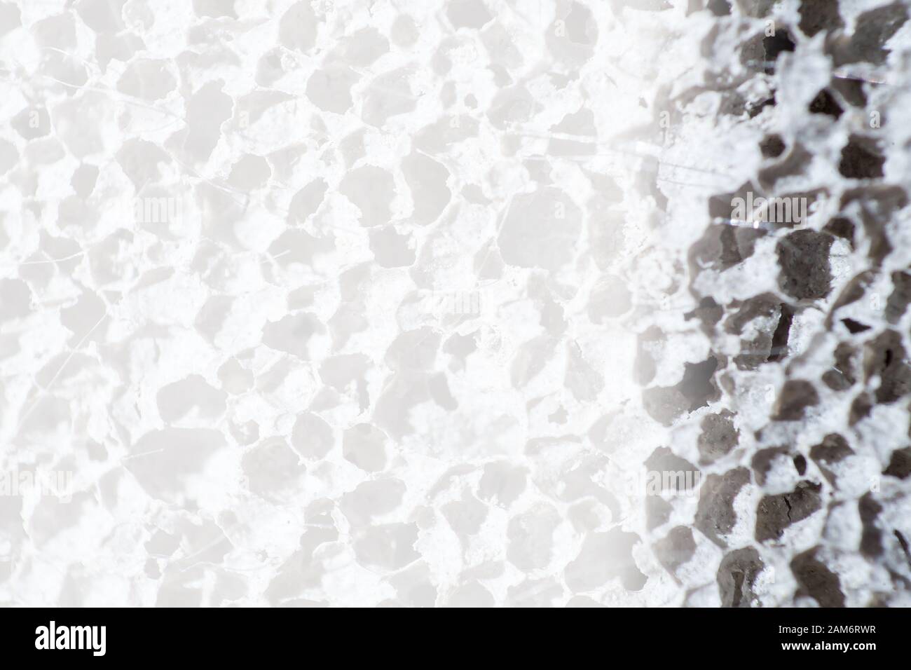 Foam concrete blocks wall closeup. Lightweight construction brick ...