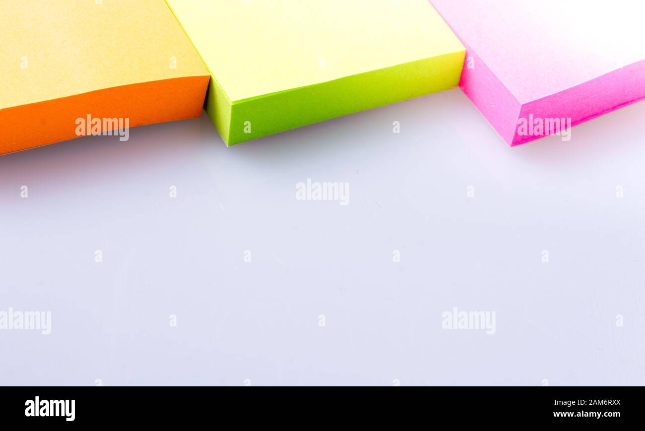 Post note sticker for taking notes on a white background Stock Photo ...