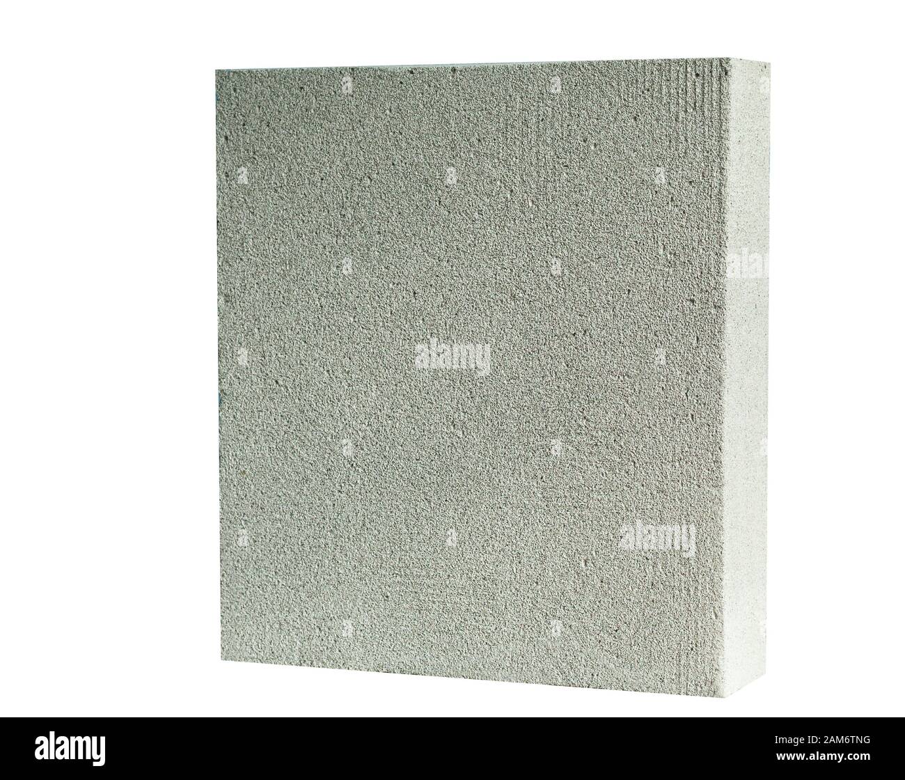 Lightweight construction brick isolated on white. Lightweight foamed ...