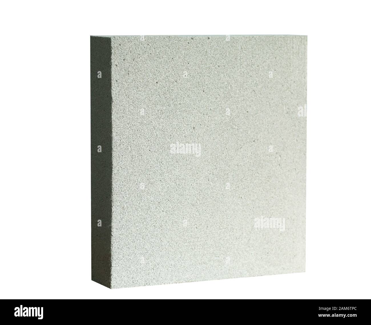 Lightweight construction brick isolated on white. Lightweight foamed ...