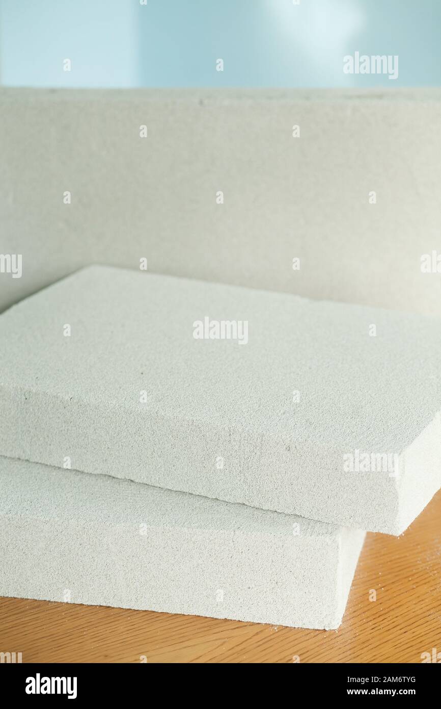 Lightweight construction brick. Lightweight foamed gypsum block Stock ...