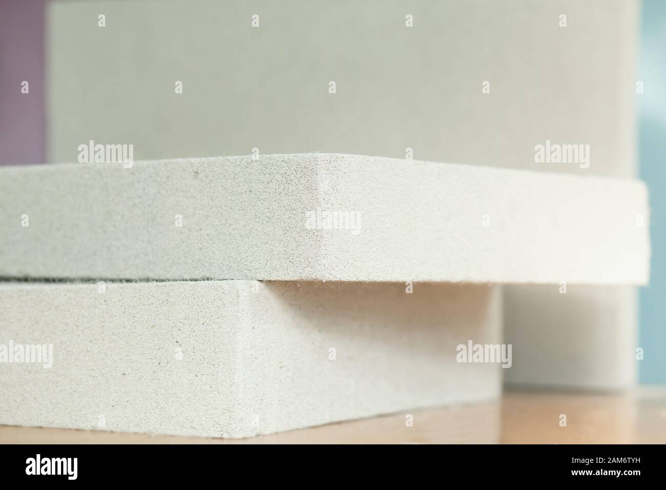 Lightweight construction brick. Lightweight foamed gypsum block Stock ...