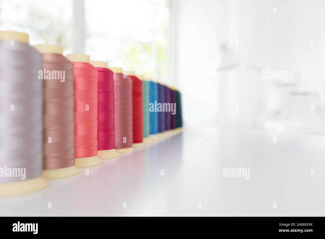 Sewing background with copy space. Sewing background Stock Photo - Alamy