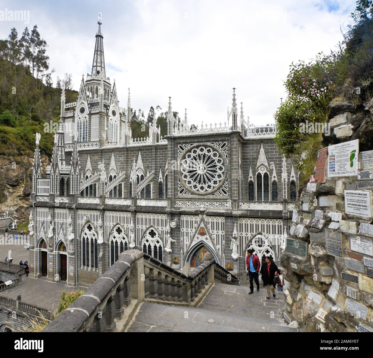 Santuario Nuestra Señora de las Lajas (Las Lajas), a neo-Gothic Roman ...