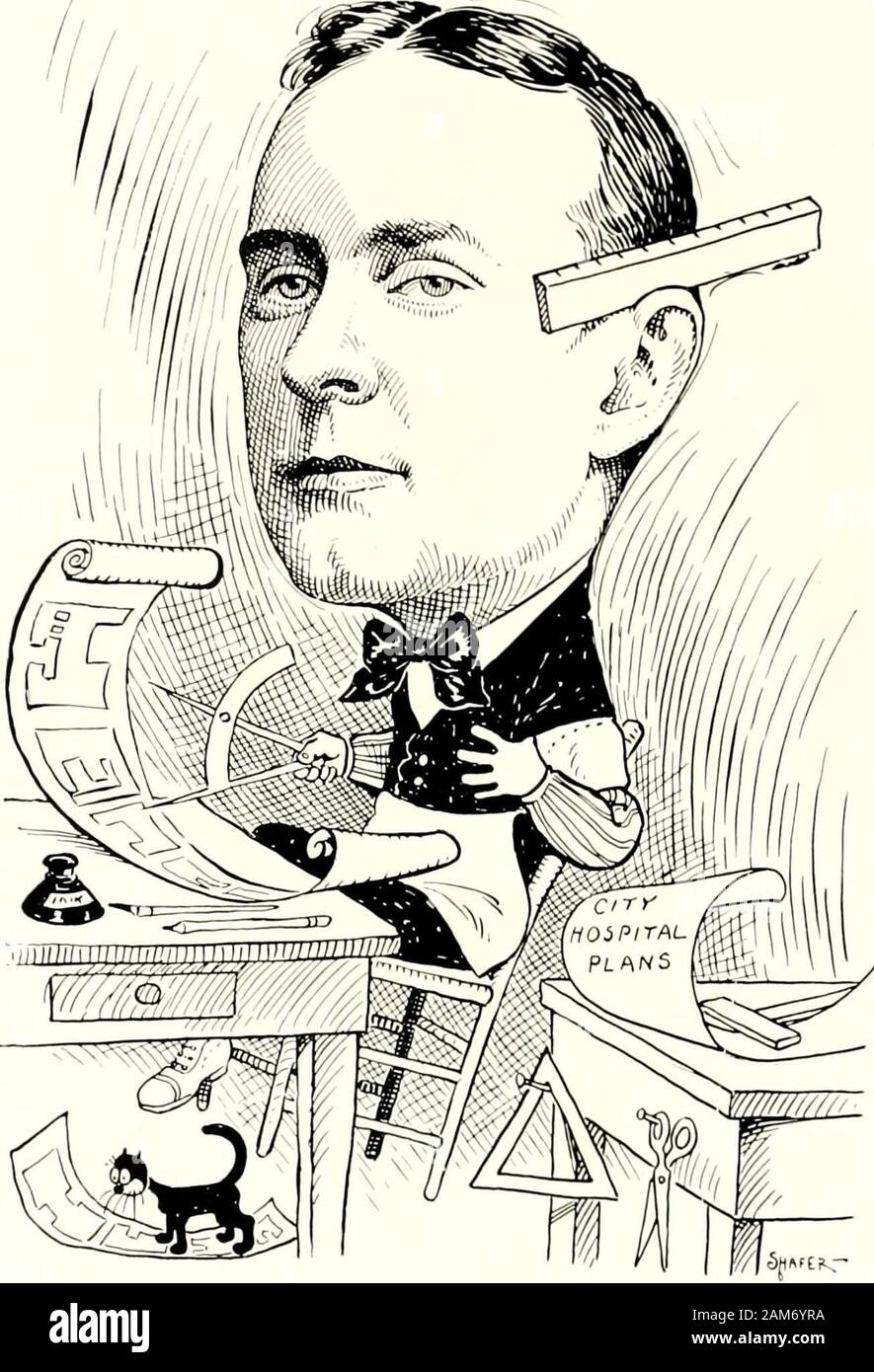 A gallery of pen sketches in black and white of "Cincinnatians as we ...