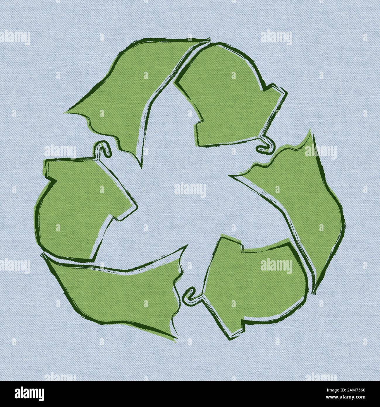 Recycling symbol sketch hi-res stock photography and images - Alamy