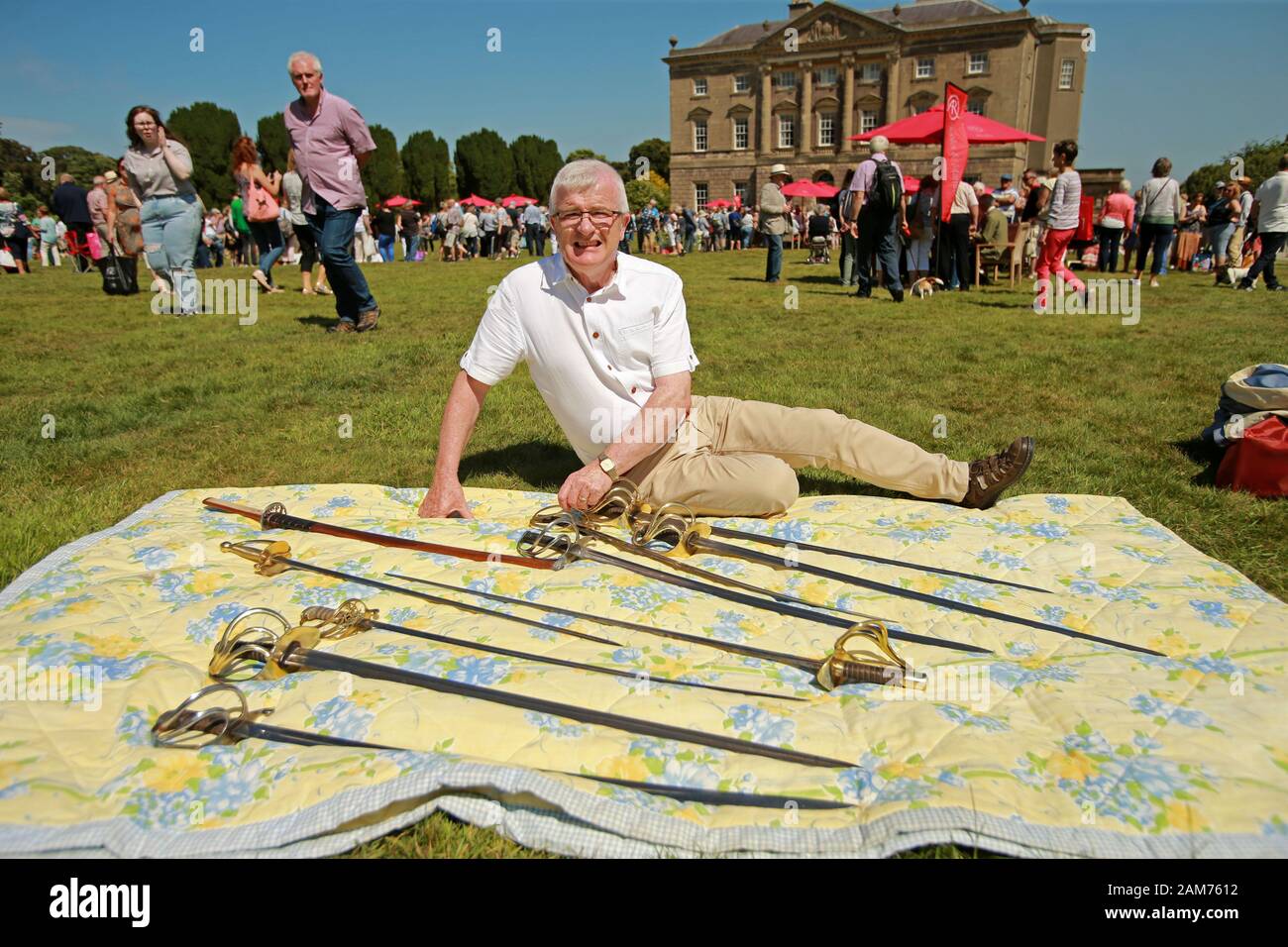 Brendan Murray with his collection of swords at the BBC Antiques ...