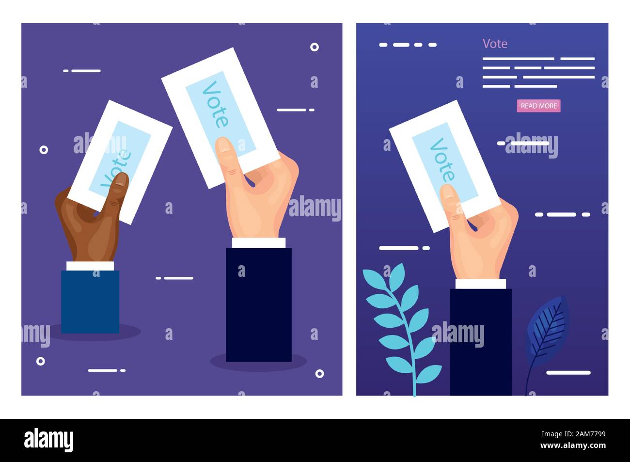 set poster of vote with icons Stock Vector Image & Art - Alamy