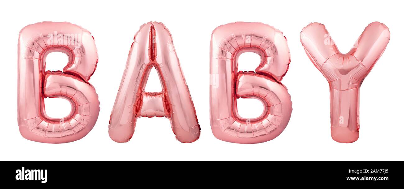 Word BABY made of inflatable balloon isolated on white background Stock ...