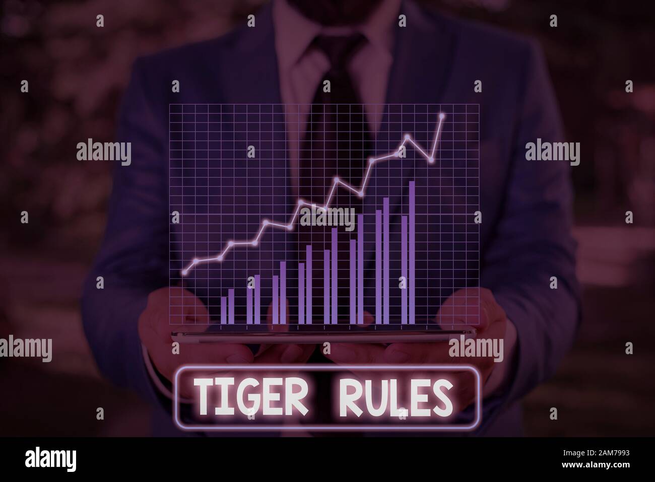 Conceptual hand writing showing Tiger Rules. Concept meaning Willpower ...