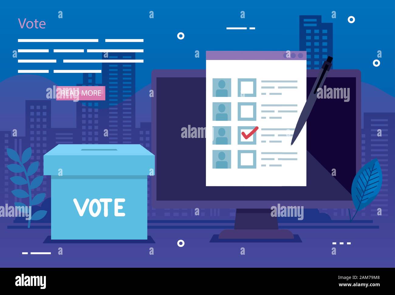 Polling device Stock Vector Images - Alamy