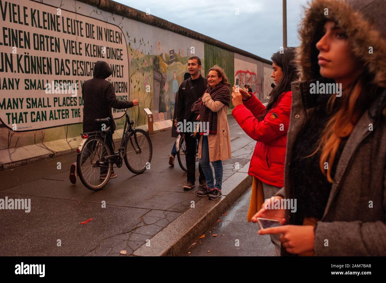 People visiting the Berlin wall. Berlin stock travel photographs Stock ...