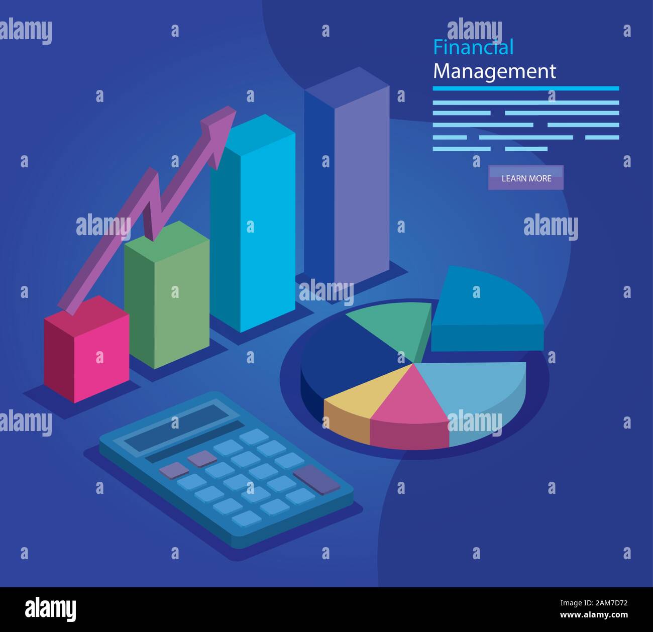financial management with infographic and icons Stock Vector Image ...