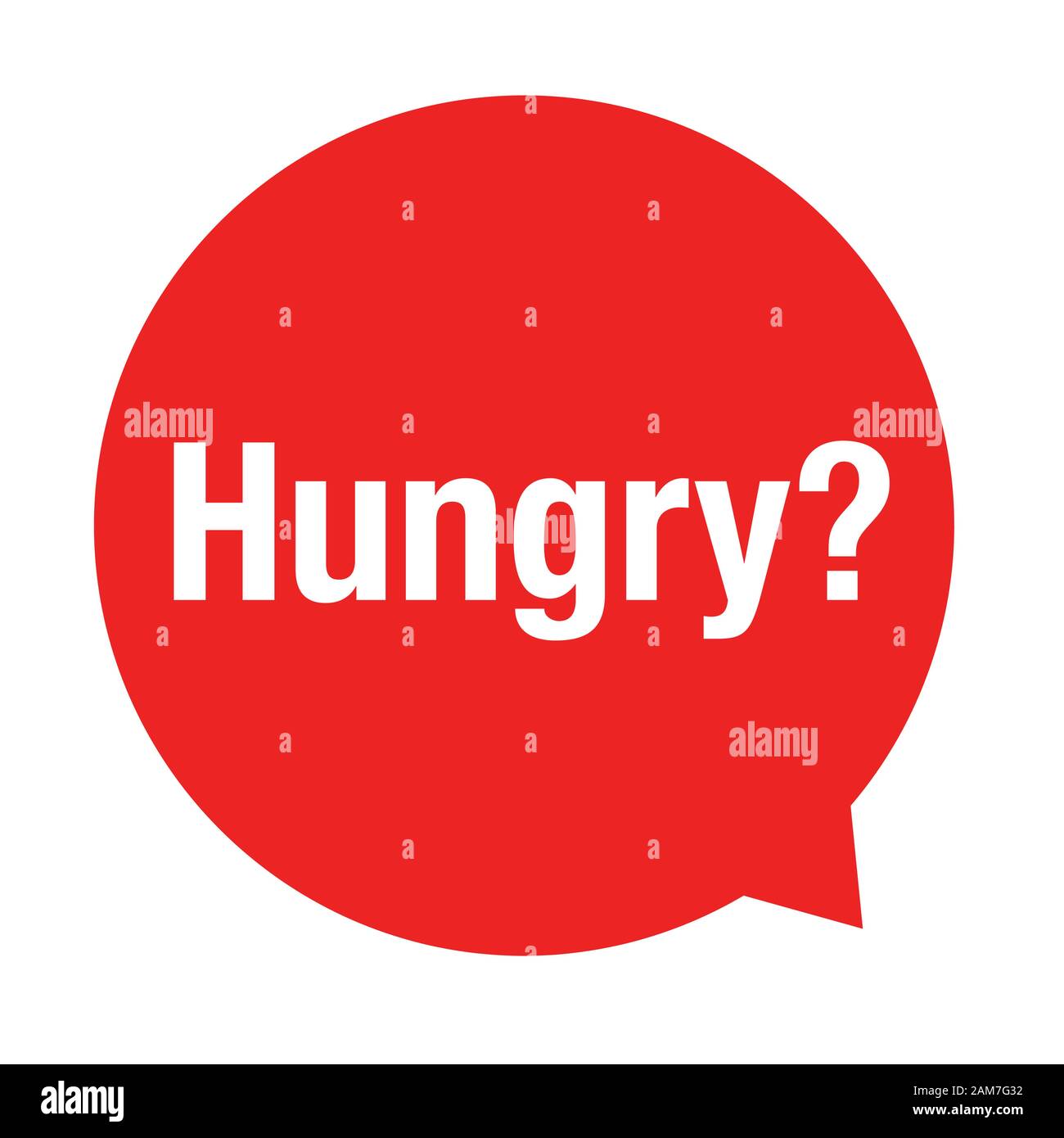 Hungry sign speech bubble red Stock Vector Image & Art - Alamy