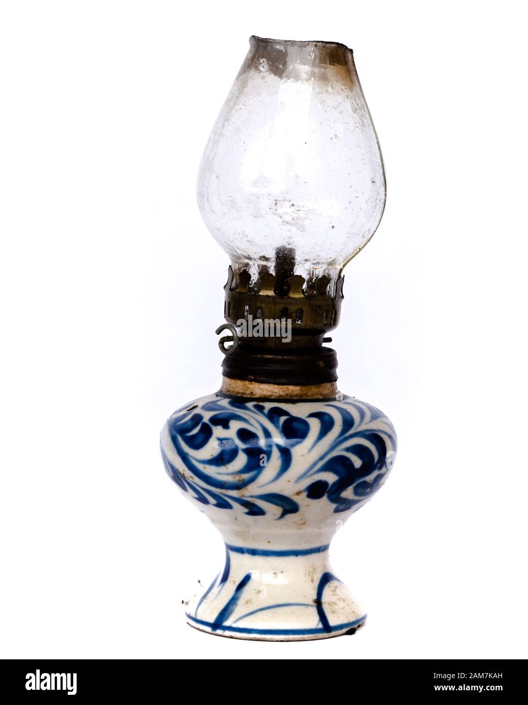 Studio shot traditional Vietnamese oil lamp isolated on white Stock ...