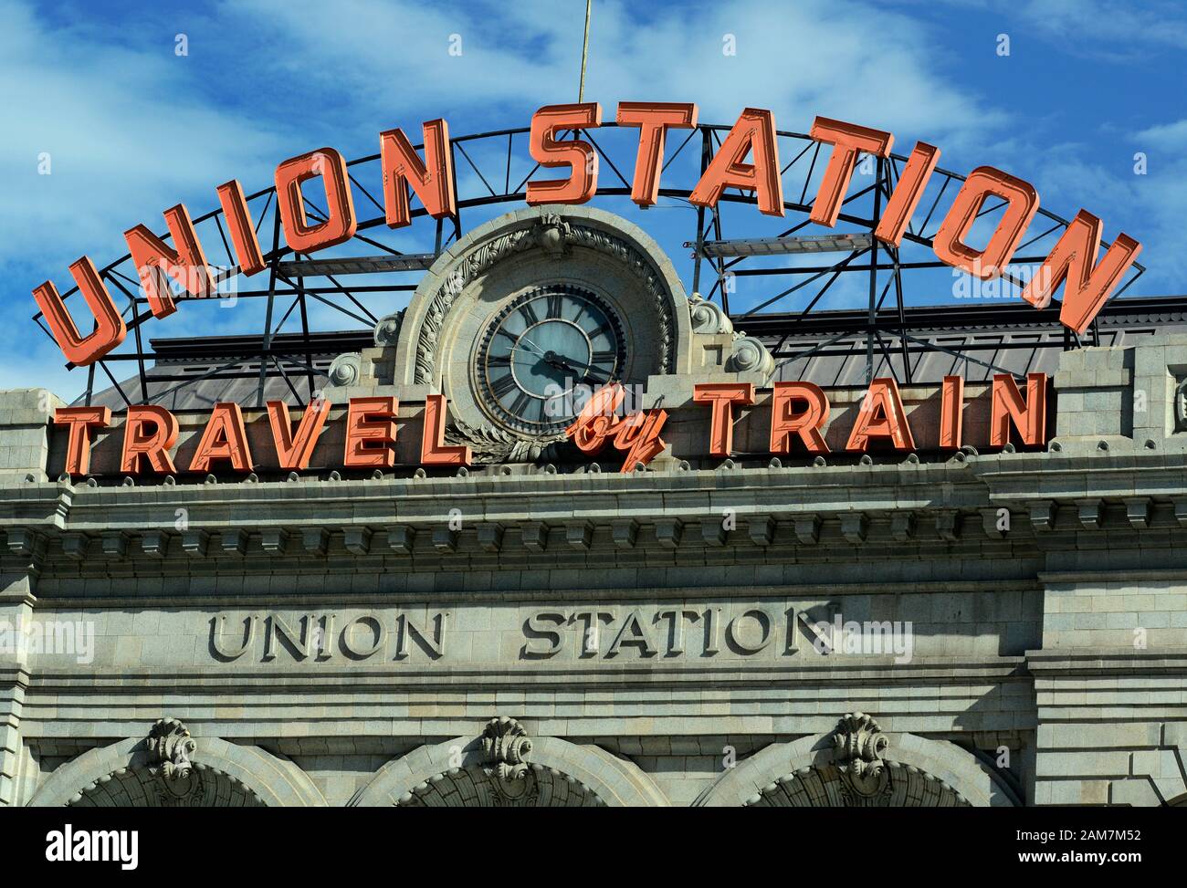 The historic Union Station in downtown Denver, Colorado, is a busy ...