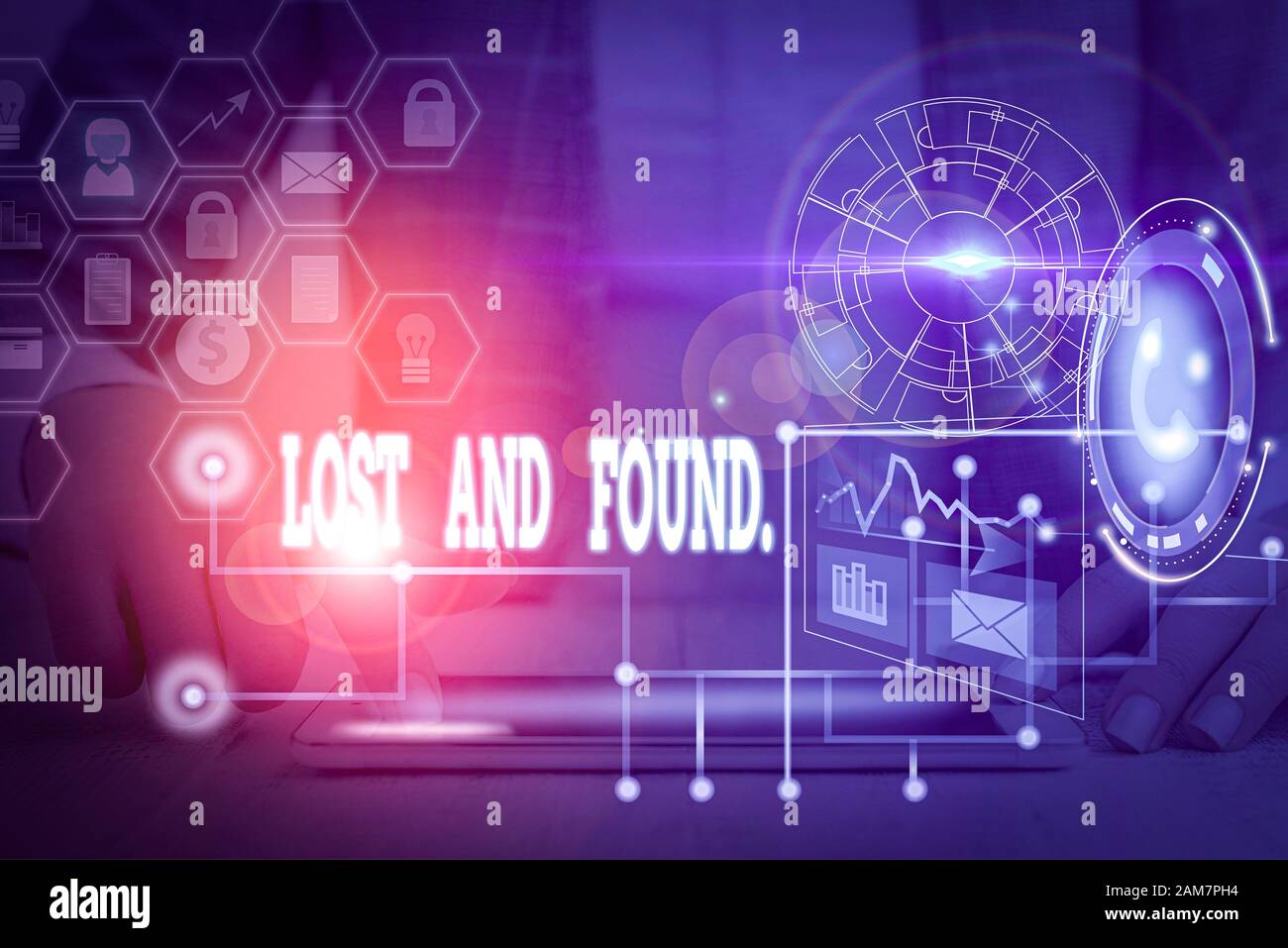 Writing note showing Lost And Found. Business concept for a place where ...