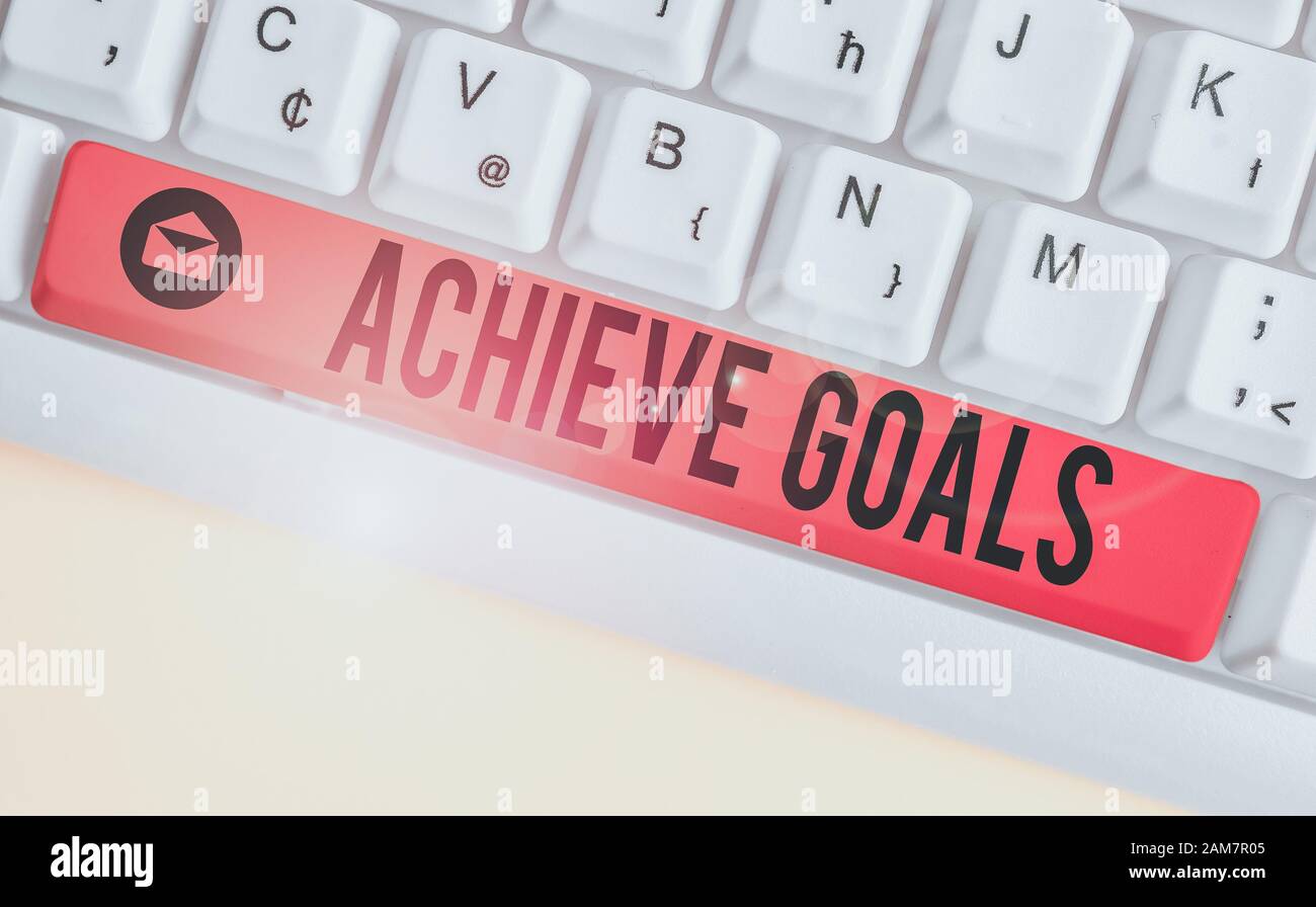 Word writing text Achieve Goals. Business photo showcasing Results ...