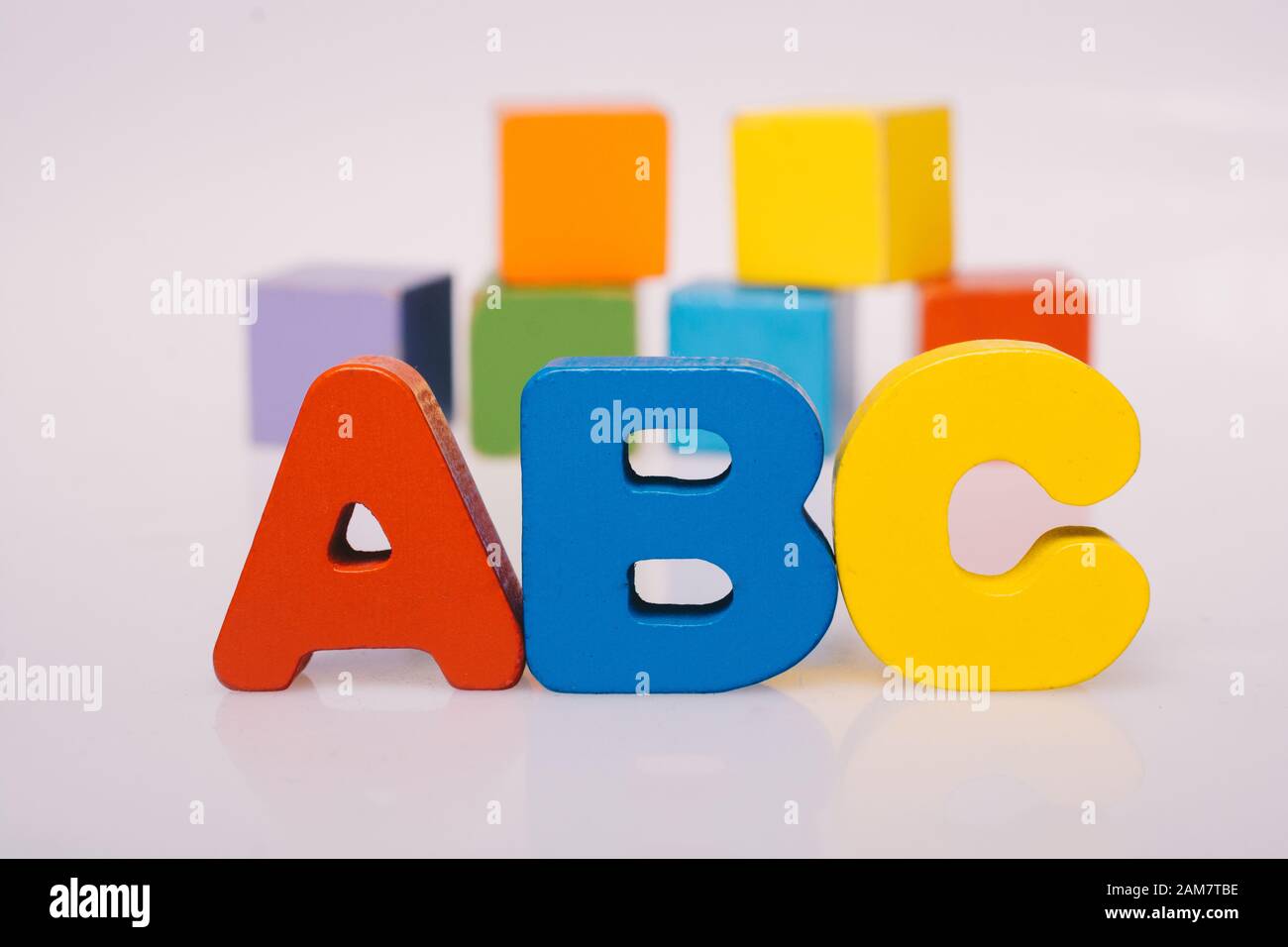 Colorful alphabet abc letters on bloks as educational concept Stock ...